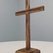 Wooden Cross, 12 Stand up Cross, Cross With Base, Handmade Stand up ...