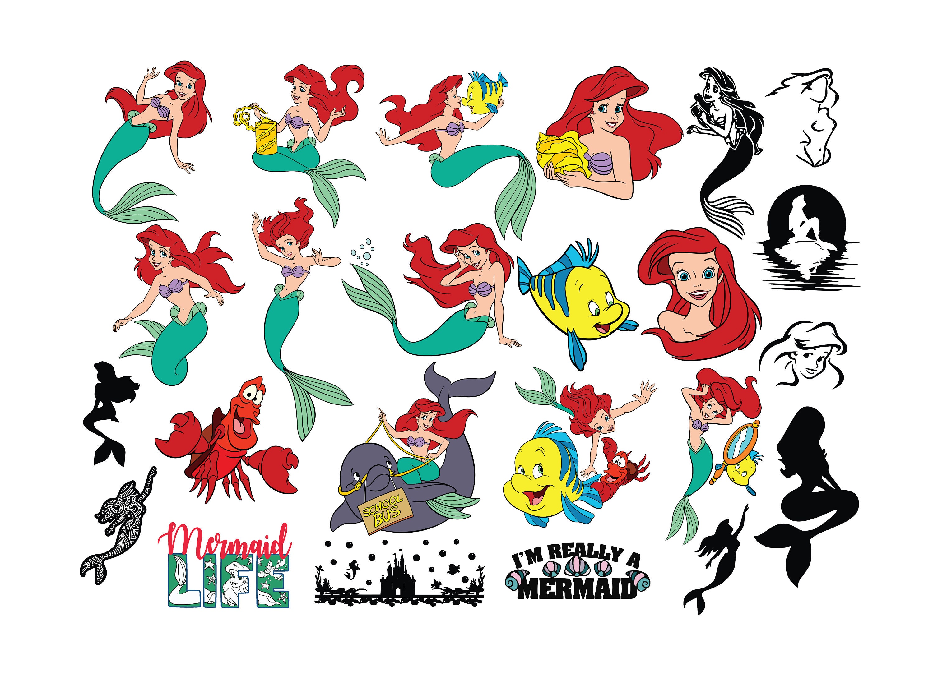 LITTLE MERMAID SVG Little Mermaid Svg Files for Cricut - Etsy UK