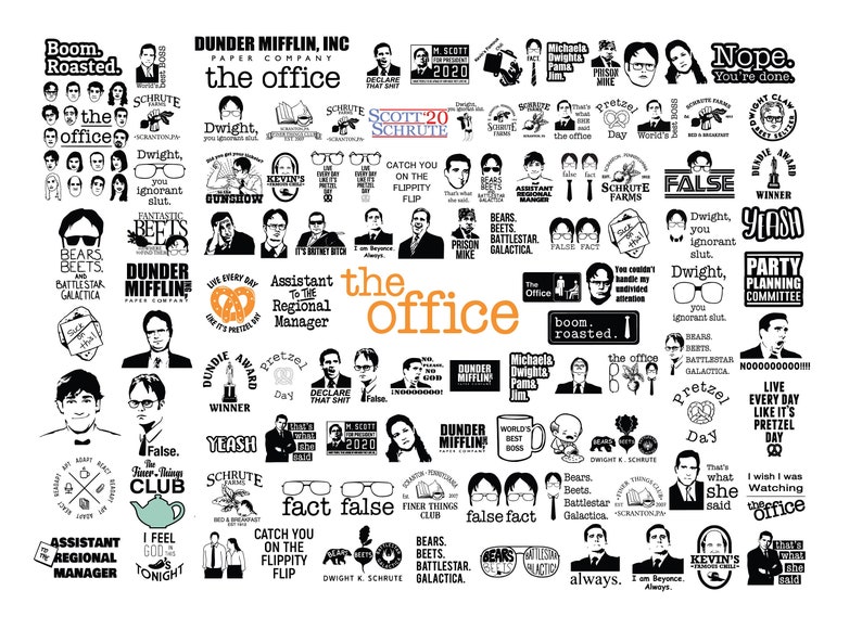 THE OFFICE Bundle SVG, The Office Svg Files for Cricut, The Office ...