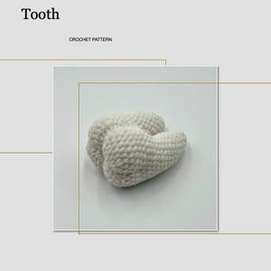 Crochet Tooth Pattern, Realistic Look, Teaching Aids for Kindergarten ...