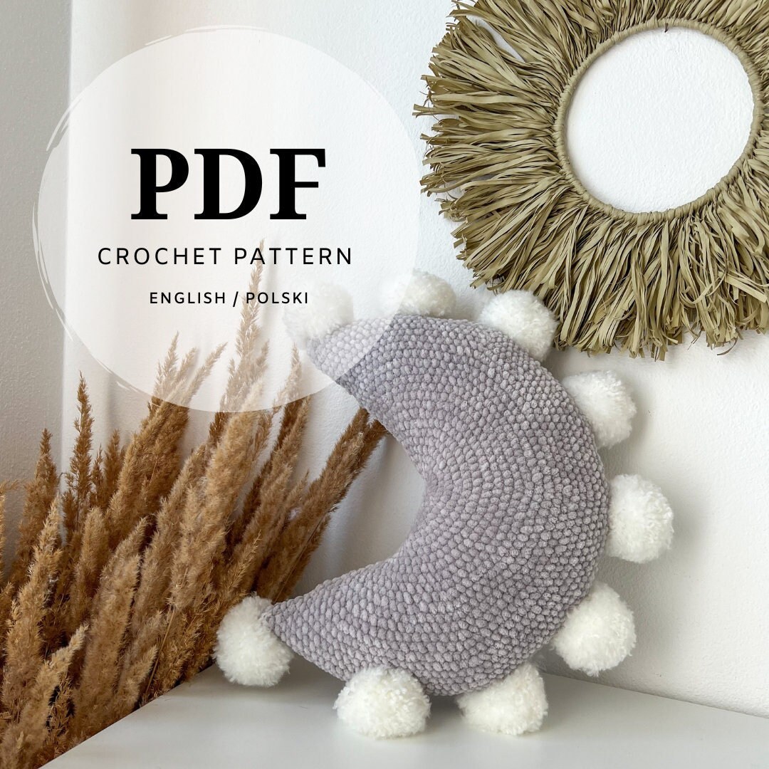 Crochet Moon Pillow Pattern: Boho Baby Room Decor (PDF Pattern) - Etsy