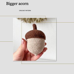 Crochet Pattern for a Larger Acorn Made of Cotton Yarn, Quick to Make ...