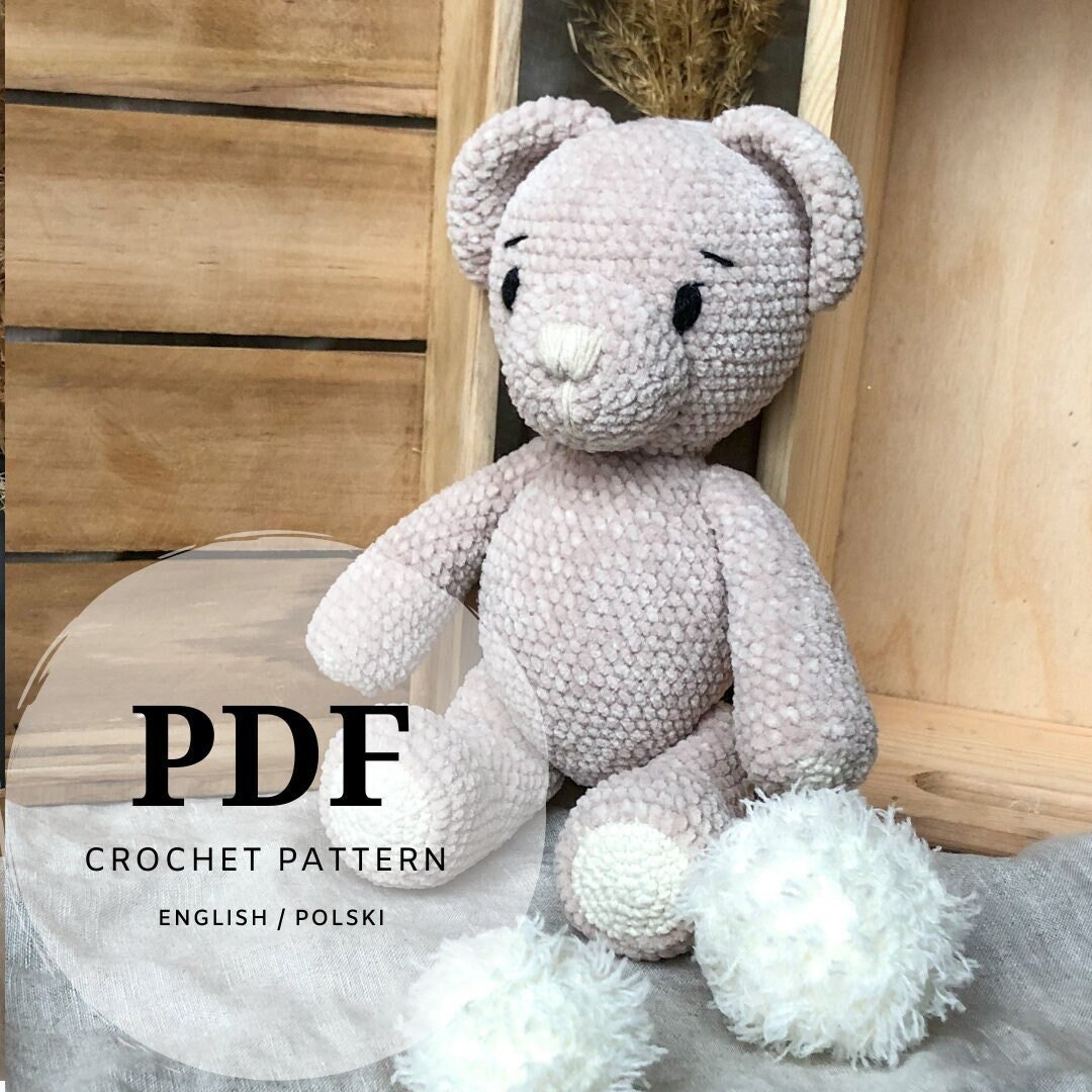 Instructions for Making a Crochet Teddy Bear, Basic Pattern, Boho Style ...