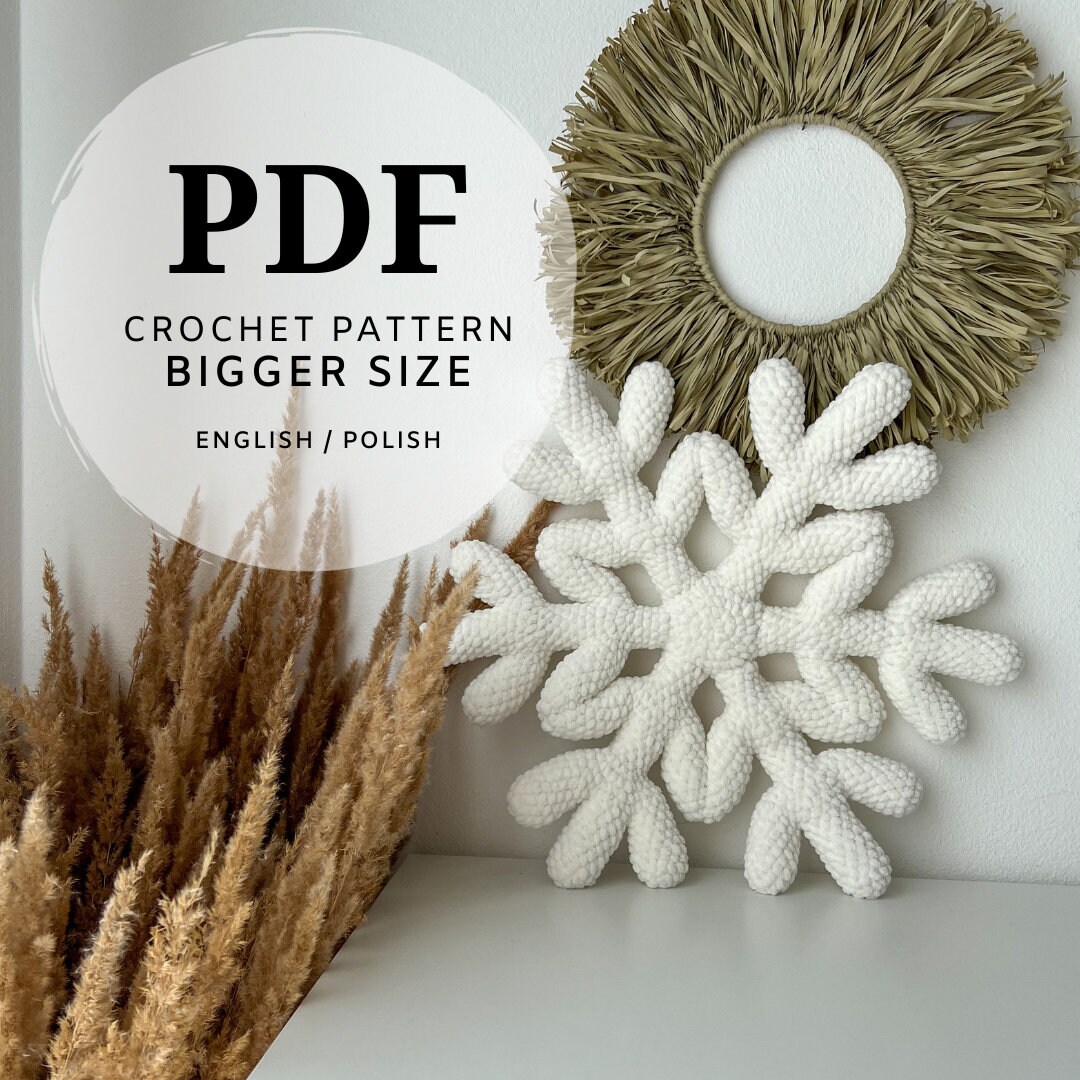 Crochet Pattern for a Snowflake Pillow, Christmas Home Decoration ...