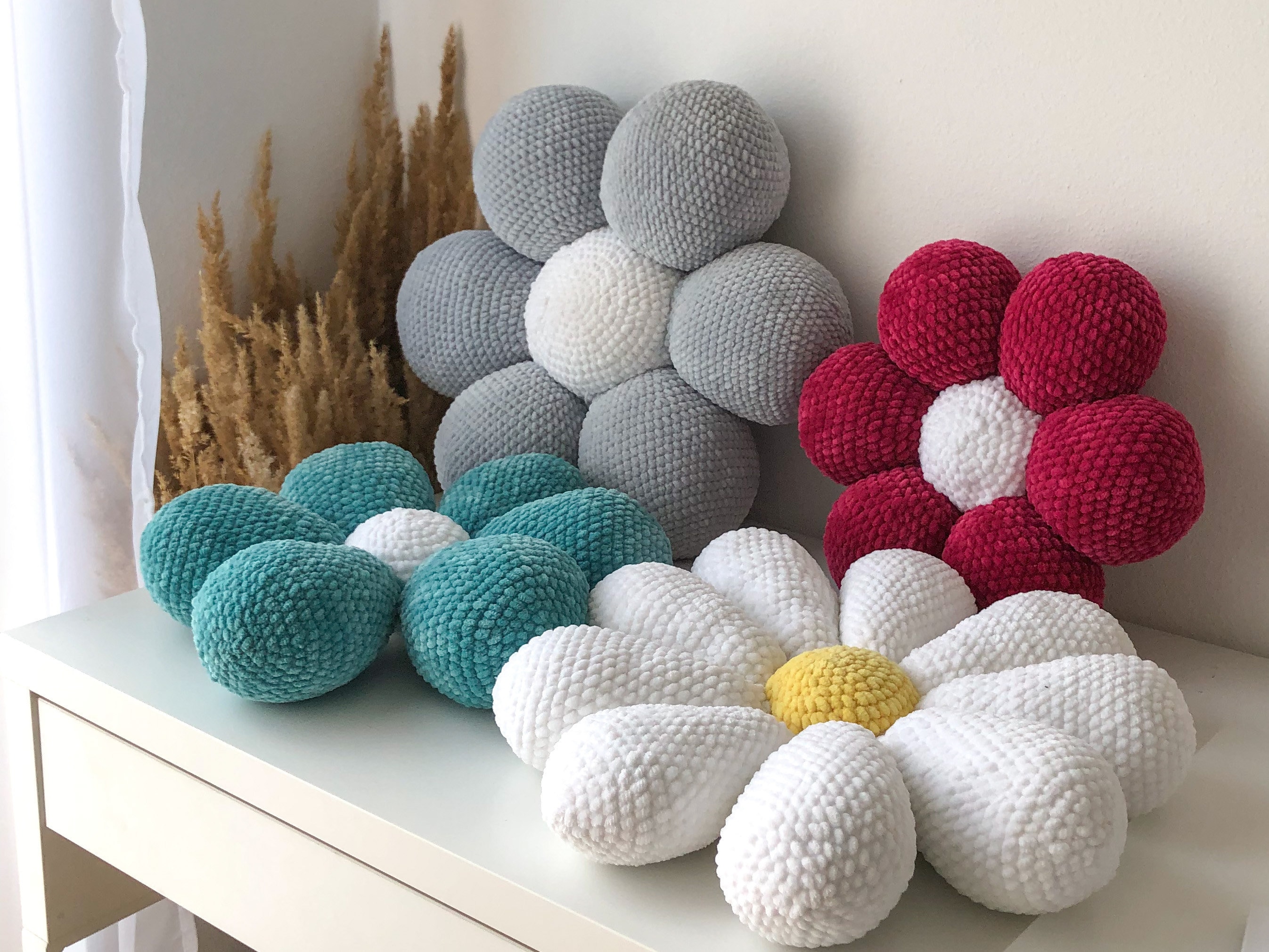 Set of Crochet PDF Patterns Flowers and Daisy Adapted for - Etsy