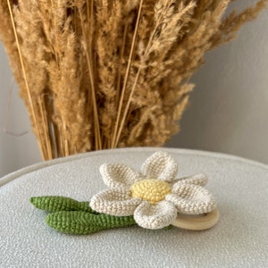 Crochet Pattern for a Teether Flower, a Unique Gift for a Newborn, Baby ...