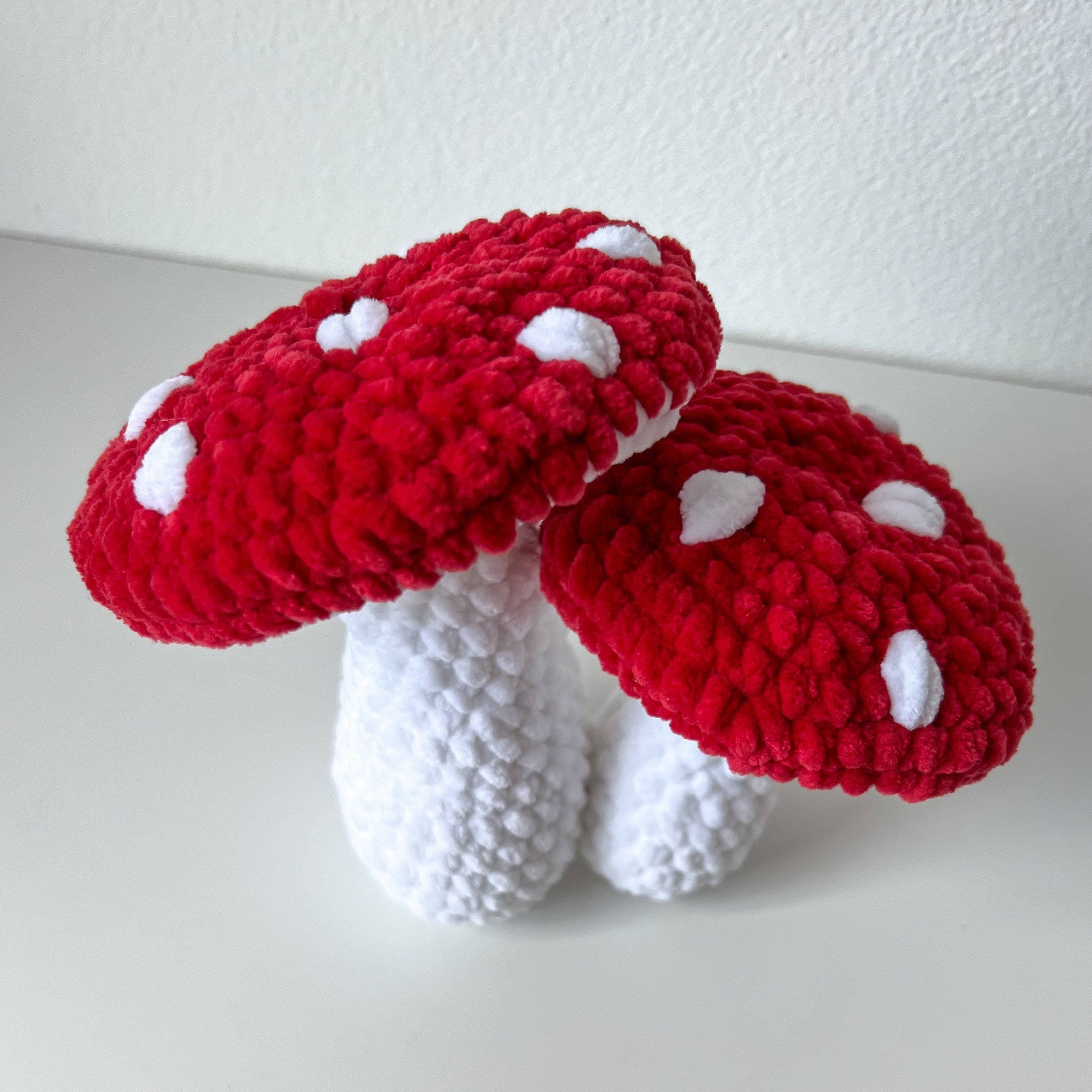 Crochet Pattern for Toadstool Mushroom Set, Small and Large Crochet ...