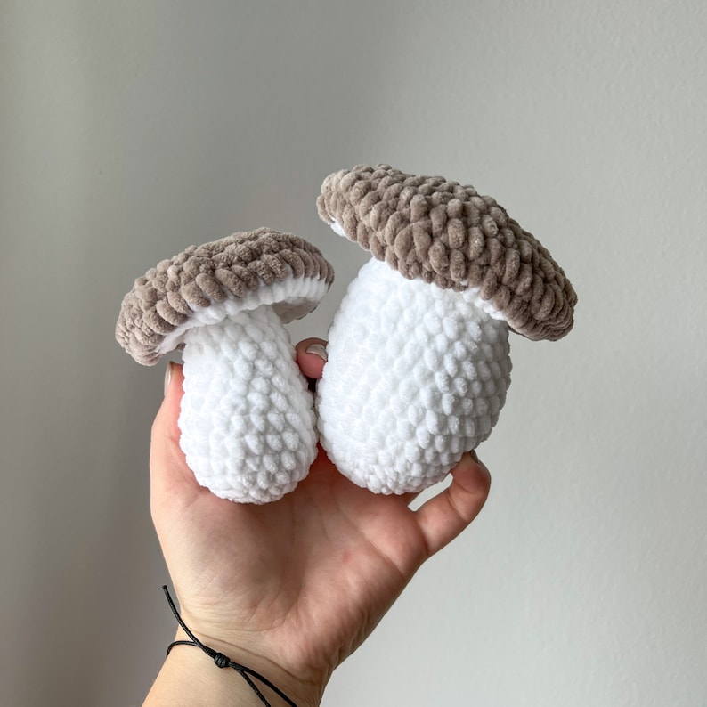 Crochet Pattern for Toadstool Mushroom Set Small and Large - Etsy