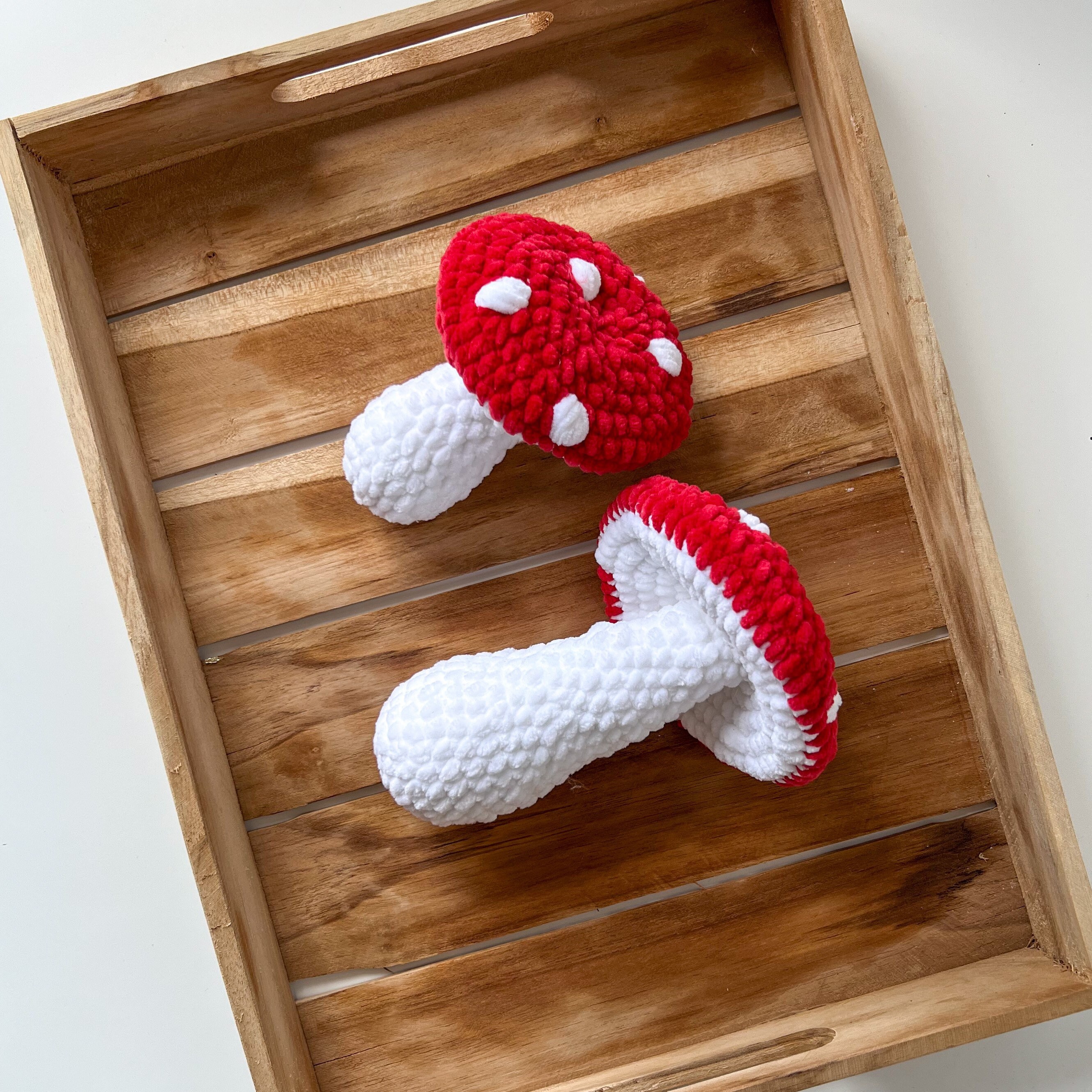 Crochet Pattern for Toadstool Mushroom Set Small and Large - Etsy UK