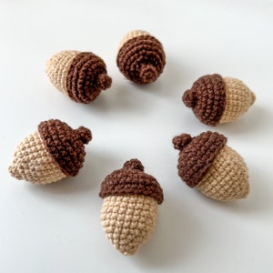 Crochet Acorn Pattern PDF, Small Autumn Decoration Tutorial - Etsy