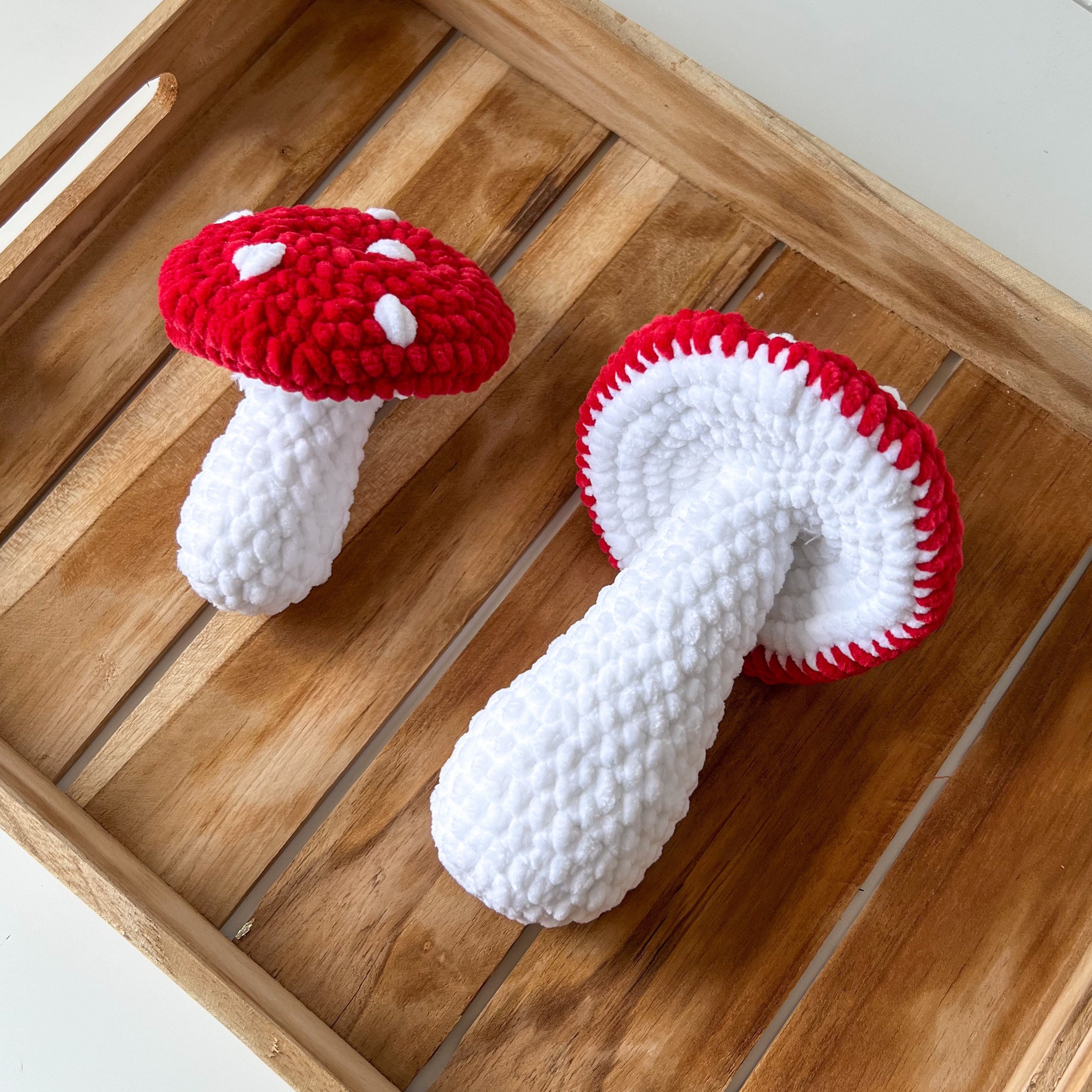 Crochet Pattern for Toadstool Mushroom Set Small and Large - Etsy Canada