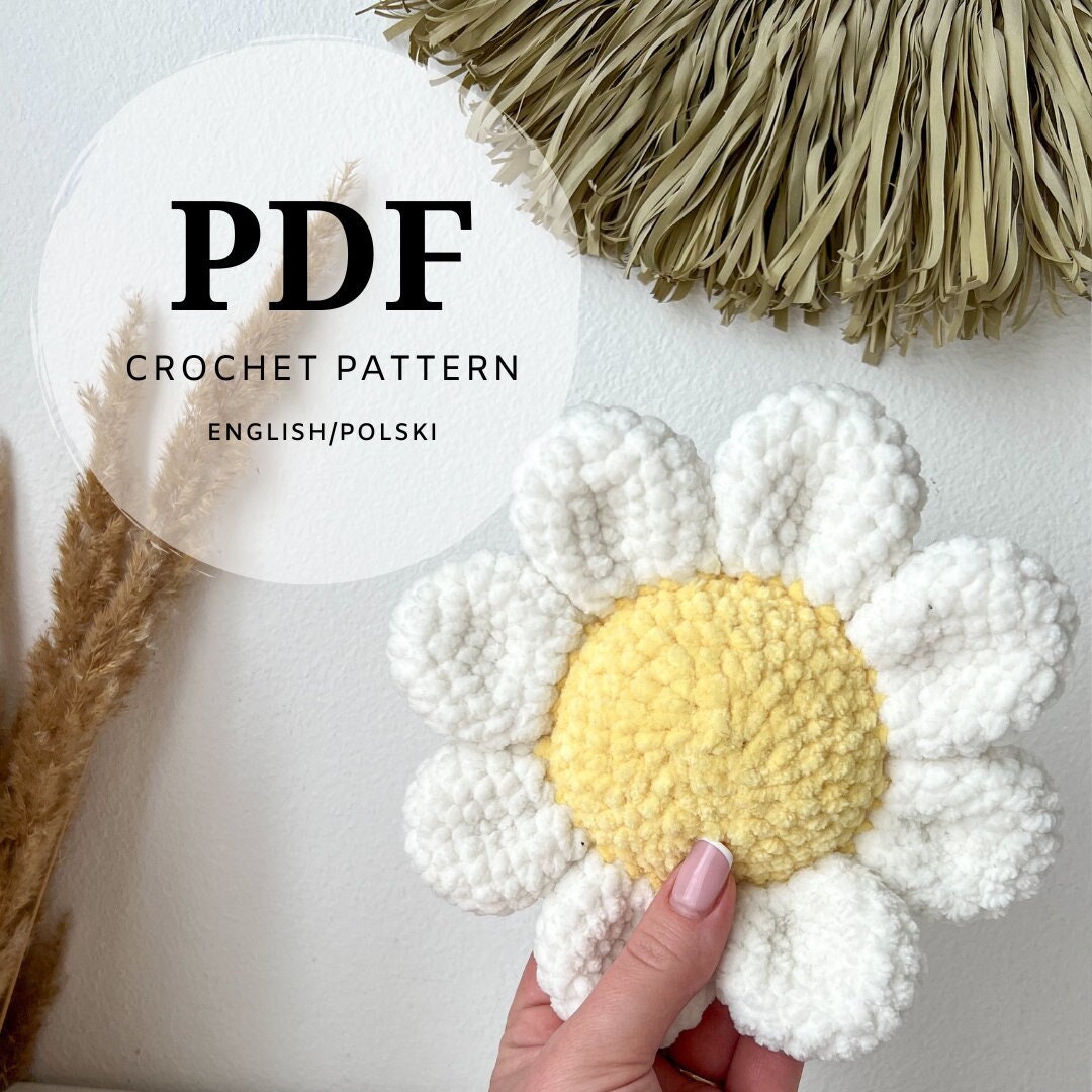 Crochet Pattern for Mini Daisy Made of Velvet Yarn, Girl's Room ...