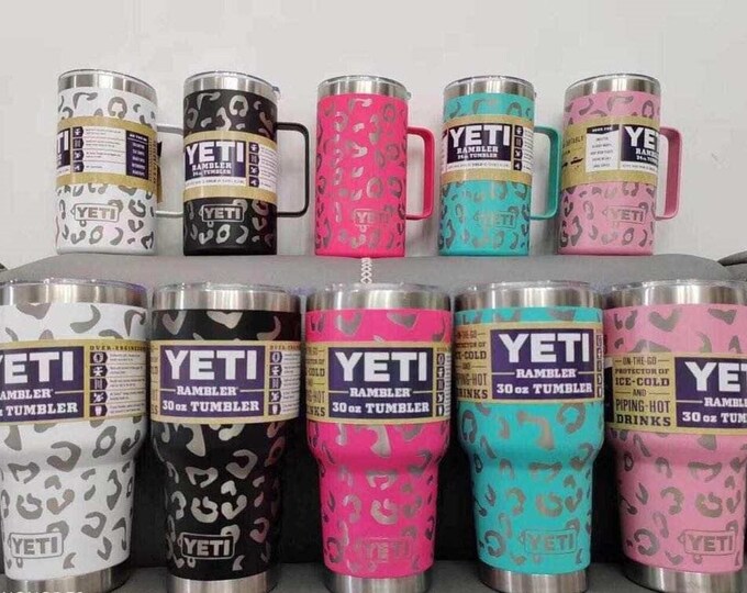 Custom Leopard/cheetah Print Engraved Yeti Tumbler - Etsy