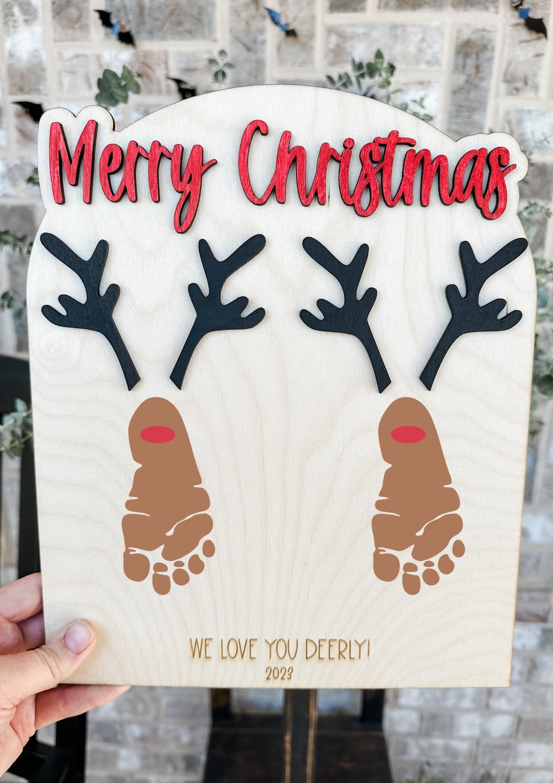 We Love You Deerly Kids Paint Craft | Baby's First Christmas ...