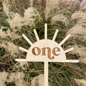 Custom Birthday Cake Topper First Trip Around the Sun Smash Cake Boho Birthday Sun Cake Topper ...