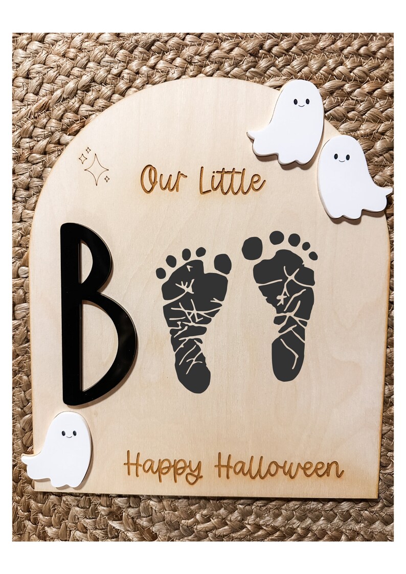 Our Little Boo Footprint Halloween Craft - Etsy