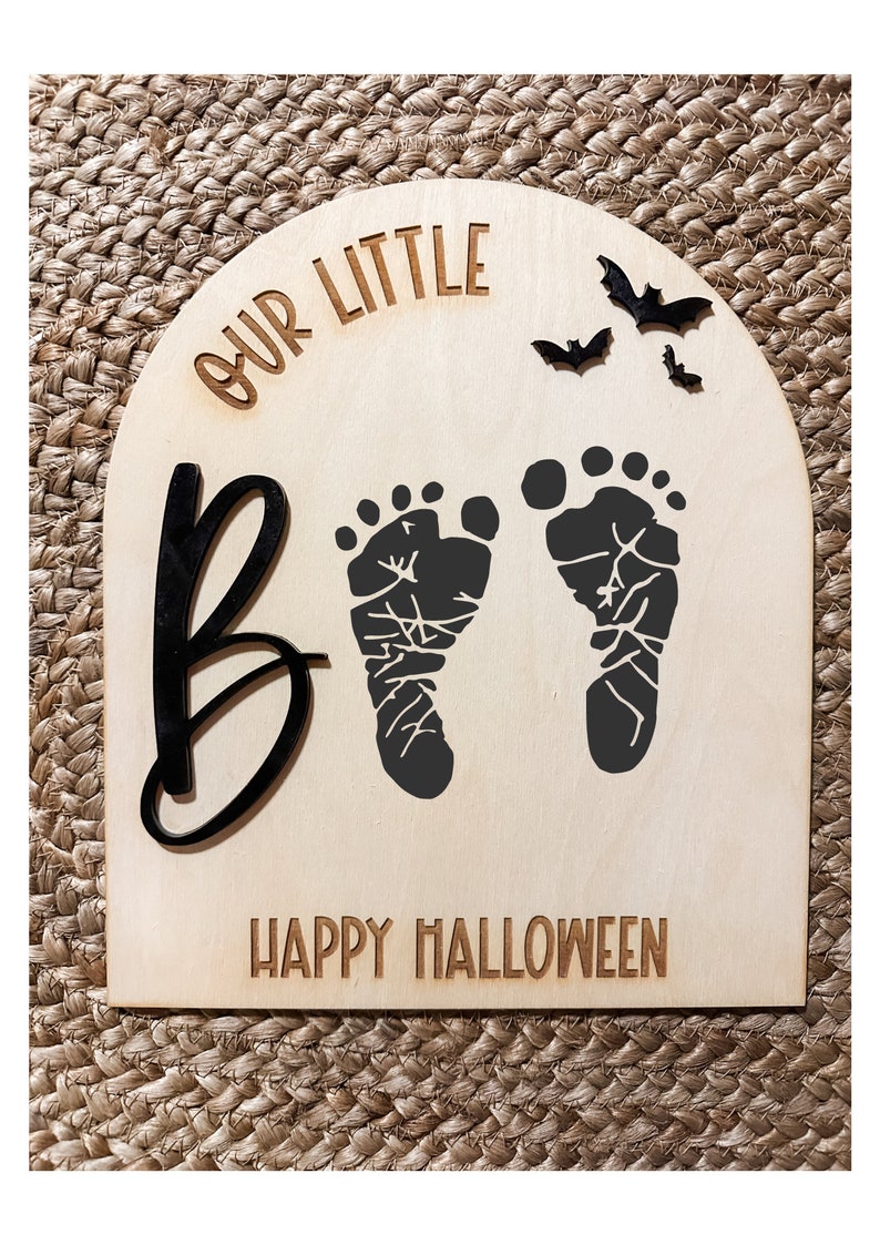 Our Little Boo Footprint Halloween Craft - Etsy