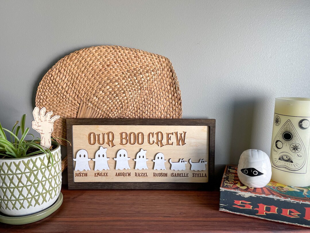 Custom Family Halloween Sign Our Boo Crew - Etsy