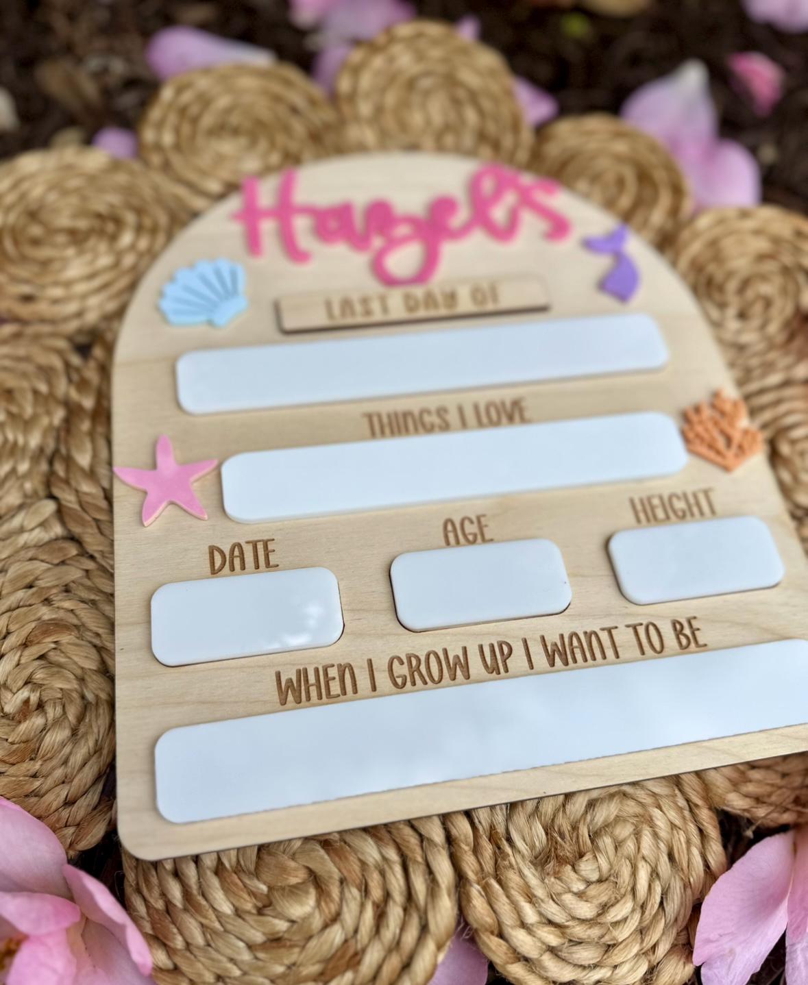 First Day of School Sign Mermaid Theme | Personalized Back to School ...