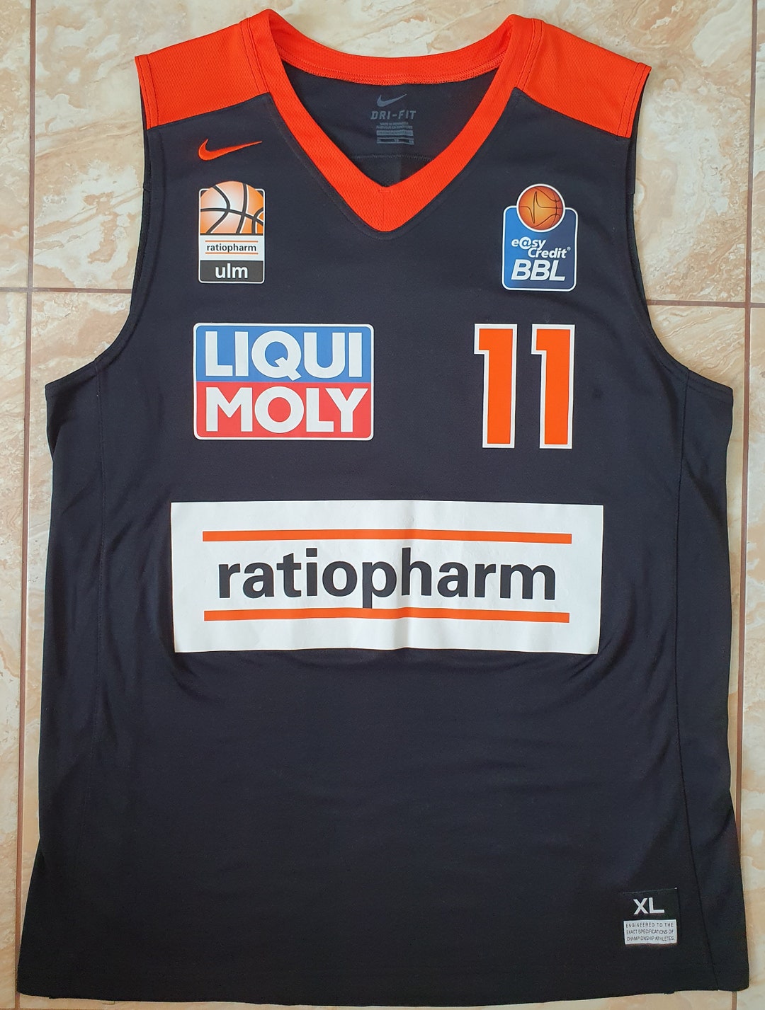 Original Match Worn Basketball Bundesliga Club Ratiopharm Ulm Jersey ...