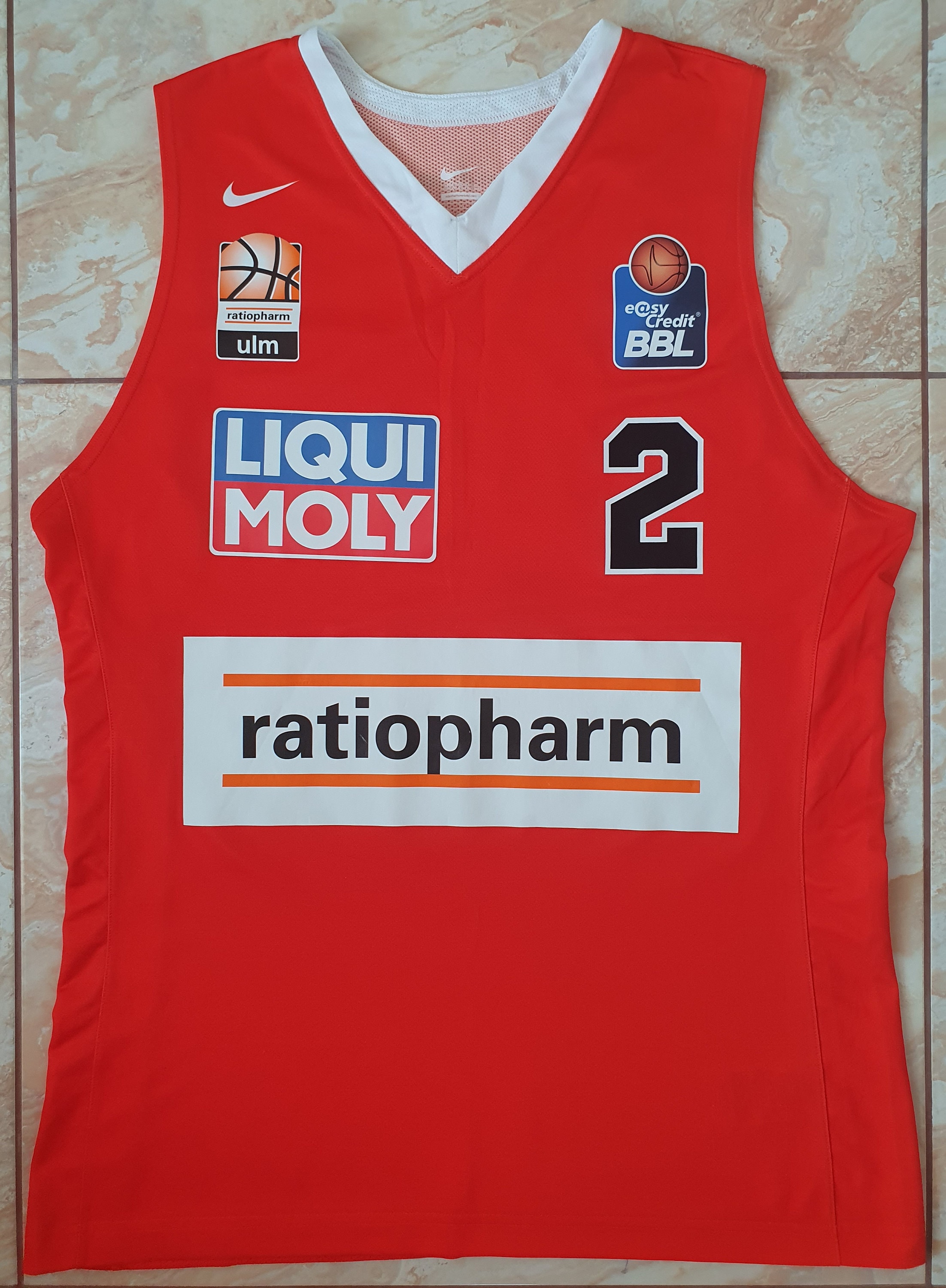 Original Match Worn Basketball Bundesliga Club Ratiopharm Ulm Jersey ...