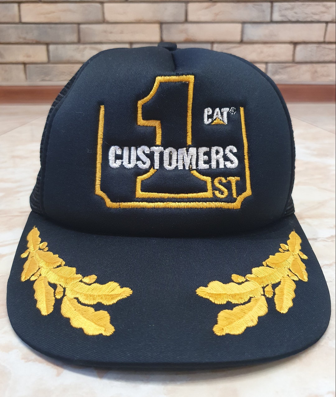 Original Caterpillar CAT Trucker Mesh Hat Cap Gold Leaf - Etsy