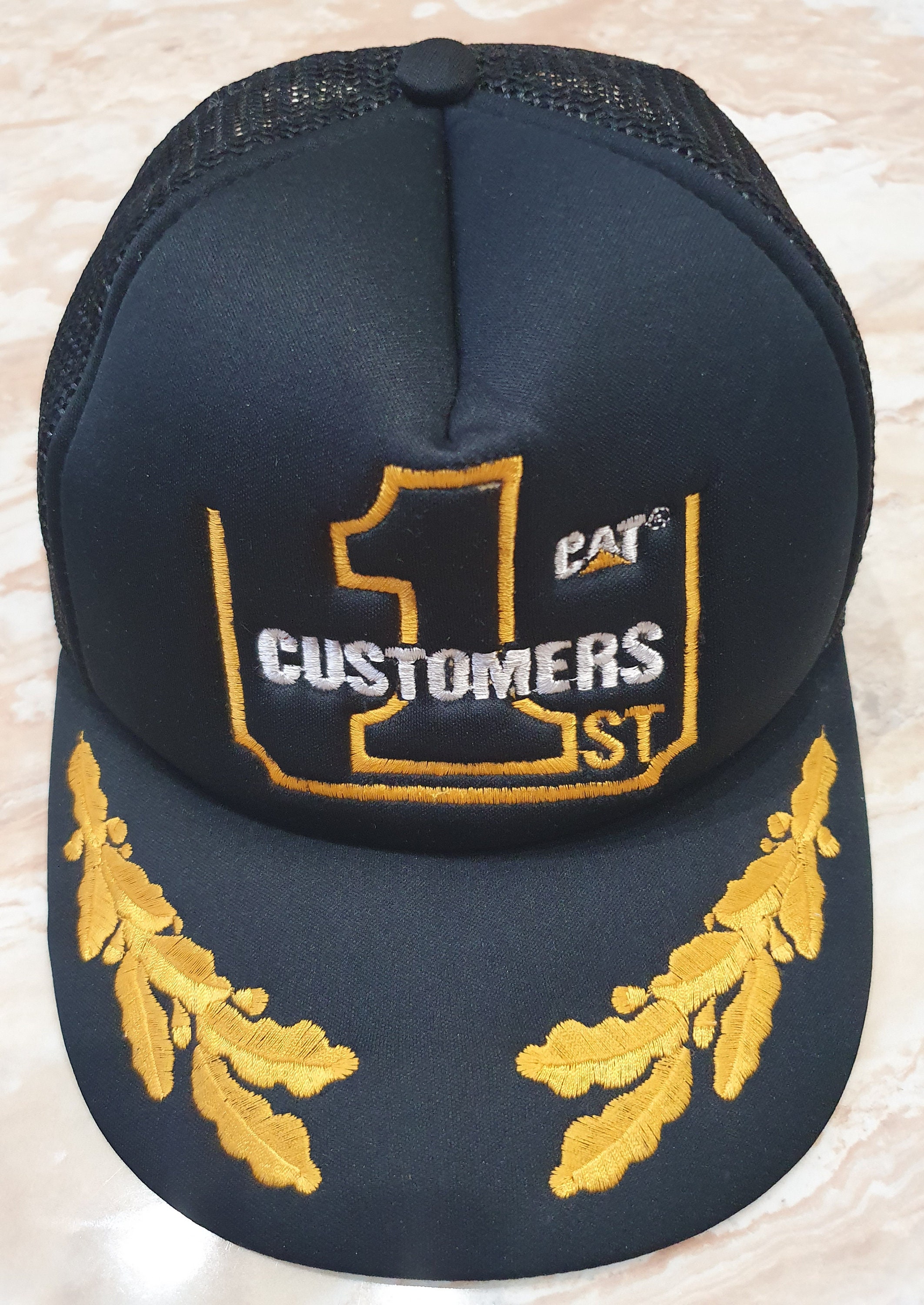 Caterpillar CAT Original Trucker Mesh Hat Cap Gold Leaf - Etsy
