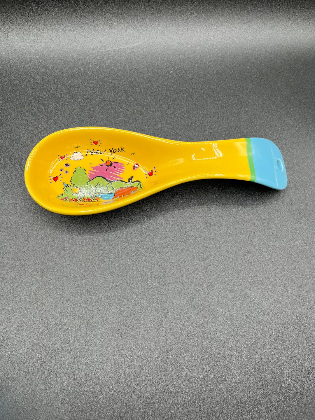 Vintage Ceramic Souvenir New York Spoon Rest - Etsy
