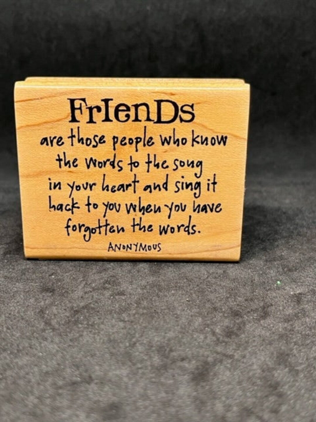 Dawn Houser Inkadinkado Wood Block Rubber Stamp Friends - Etsy