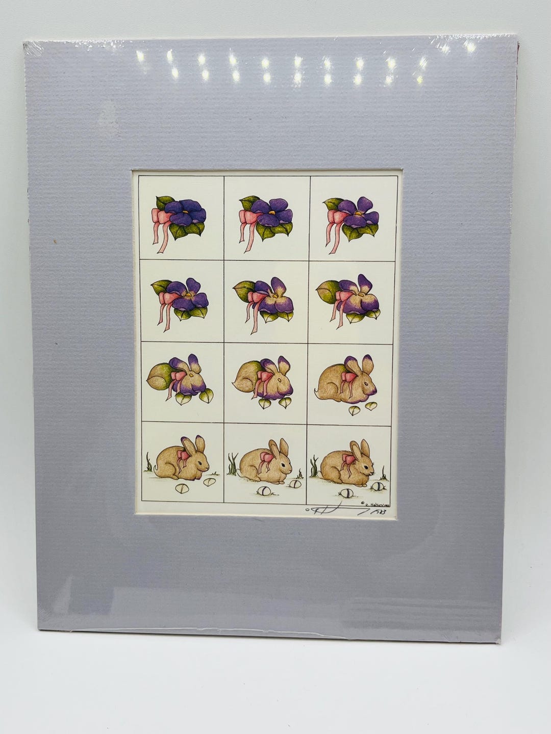 Vintage 1983 E. HALSEY Transformations PRINT With 8X10 Mat Flower to ...