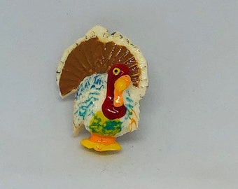 Thanksgiving Turkey Pin Brooch Fall Autumn Embroidered - Etsy
