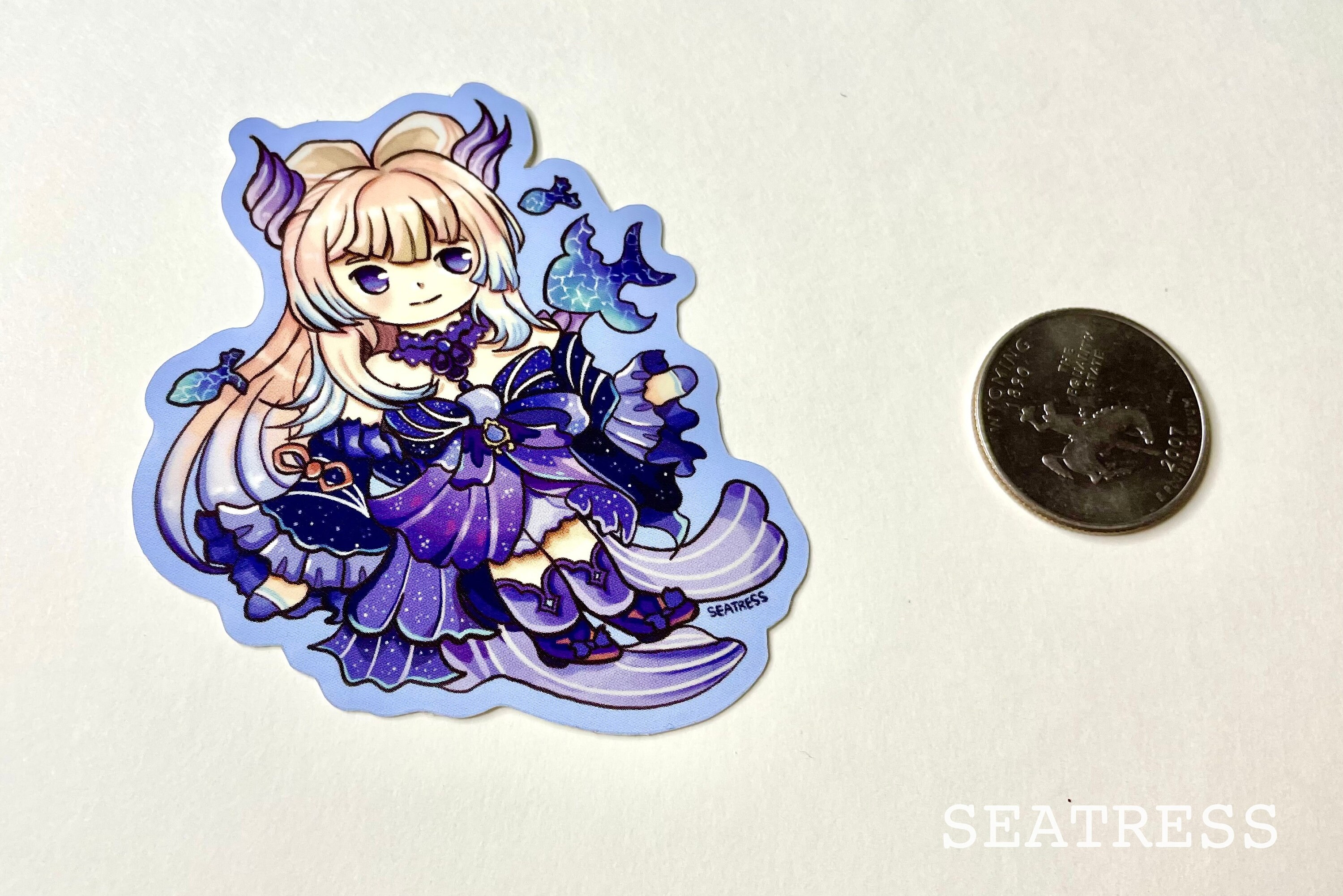 Genshin Impact Sangonomiya Kokomi Glossy Vinyl Sticker 1 Pc - Etsy