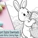 22 Printable Easter Bunny Coloring Pages for Kids - Etsy