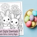 22 Printable Easter Bunny Coloring Pages for Kids - Etsy