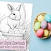 22 Printable Easter Bunny Coloring Pages for Kids - Etsy