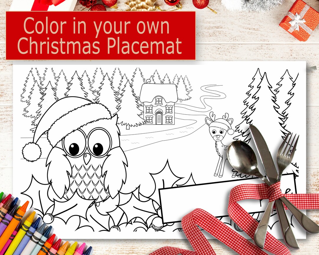 6 Placemats to Color in for Christmas… Keep Your Kids Occupied and ...