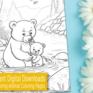 15 Spring-time Animal Coloring Pages for Kids - Etsy