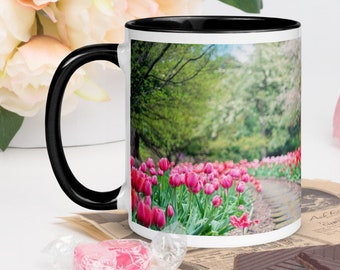 Birds and Sunflowers Morning Coffee Mug With Color Inside | Etsy