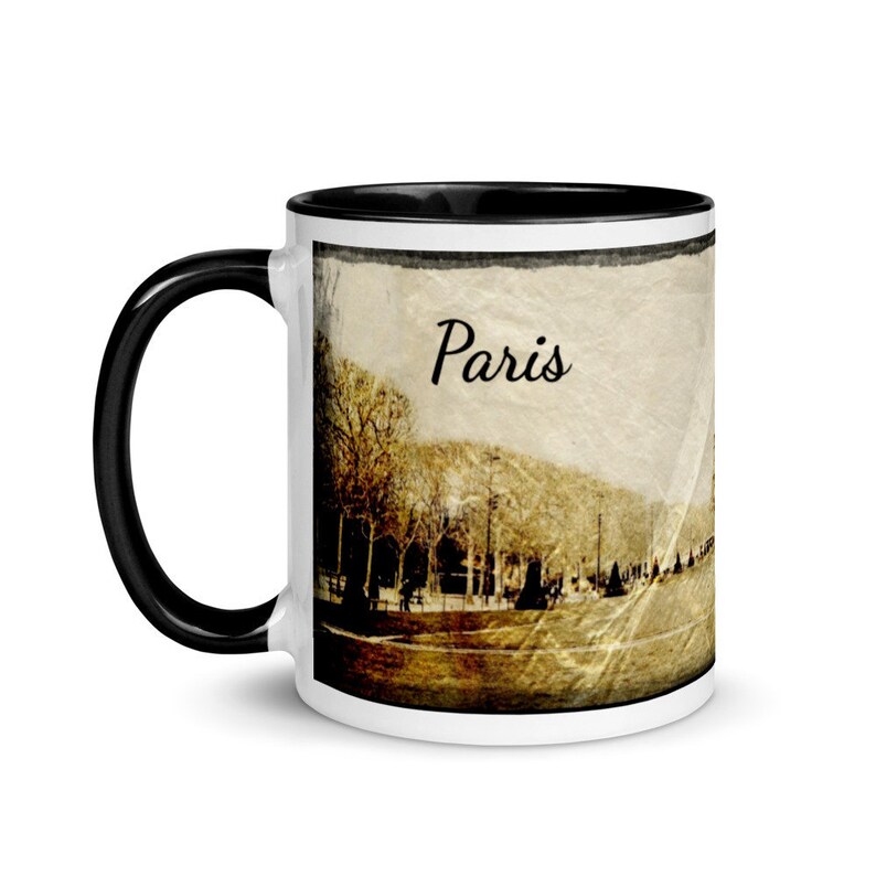 Paris Mug With Color Inside Morning Coffee Mug - Etsy