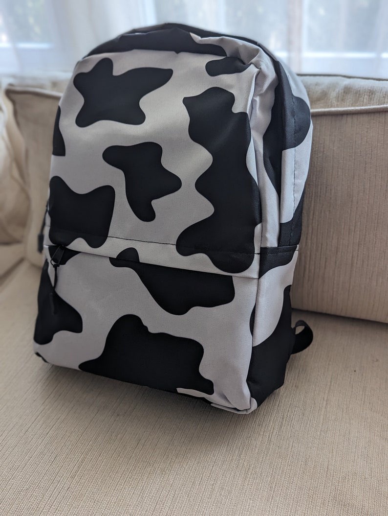 Cow Print Backpack | Cow Print Bookbag | School Bookbag - Etsy
