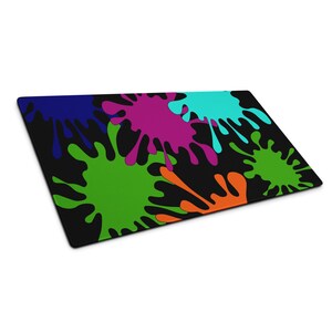 Video Gamer Mouse Pad Computer Desk Mats Paint Splatters Gaming Mouse ...
