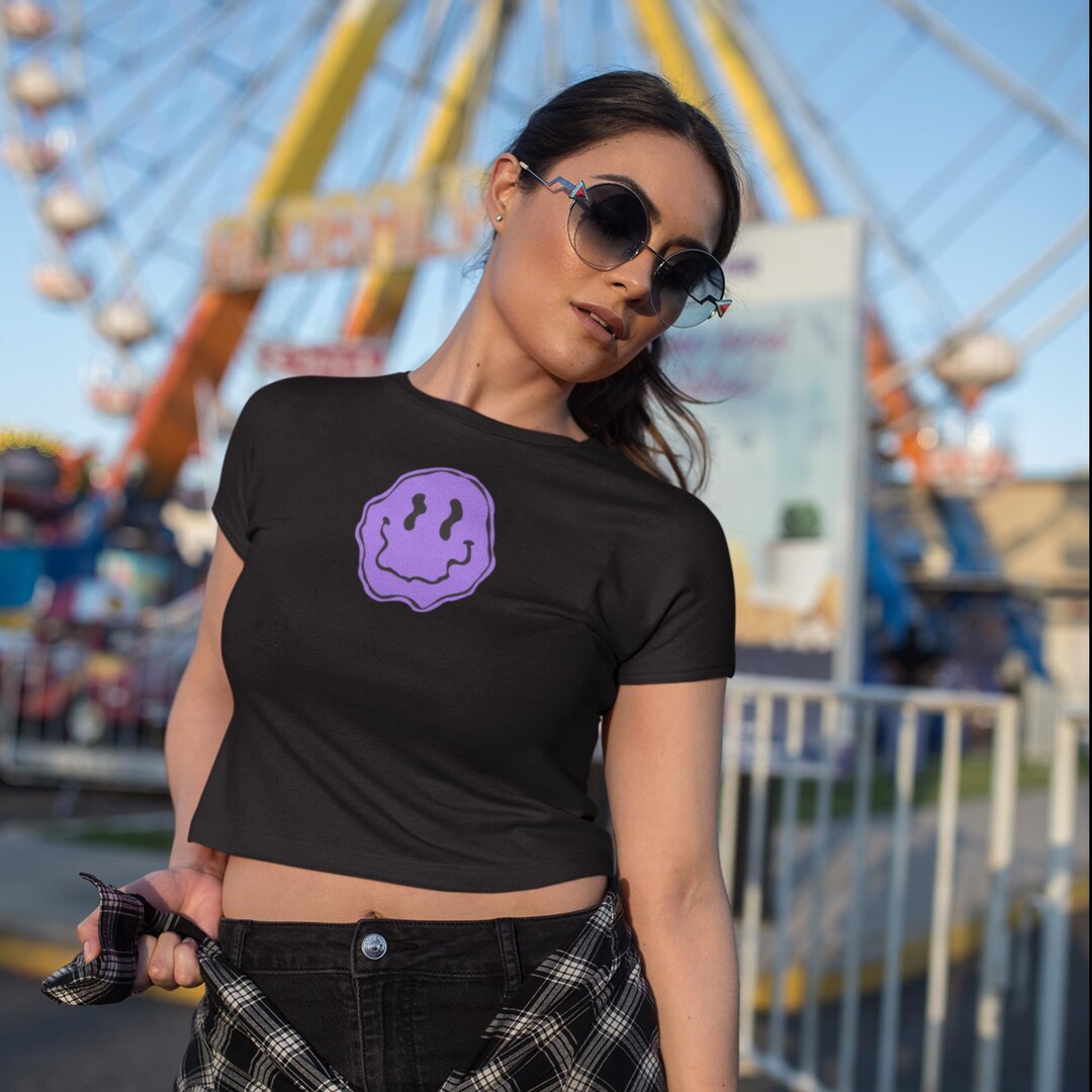 Smiley Face Crop Top - Etsy