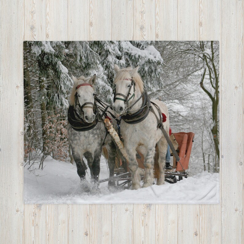Sleigh Ride Throw Blanket - Etsy