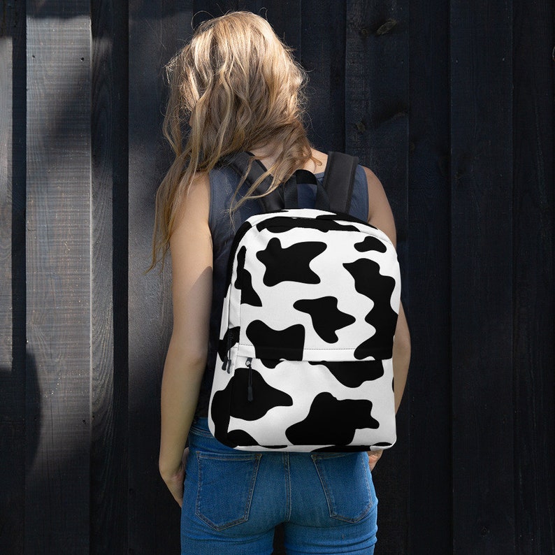 Cow Print Backpack | Cow Print Bookbag | School Bookbag - Etsy
