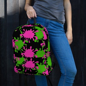 Paint Splatters Bookbag | Paint Splatters Backpack - Etsy
