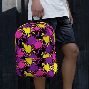 Paint Splatters Bookbag | Paint Splatters Backpack - Etsy
