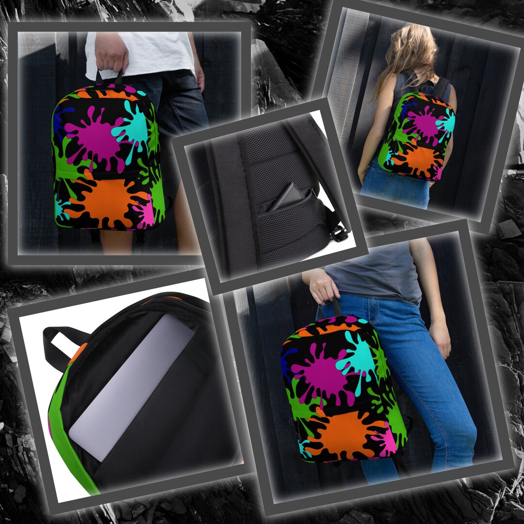 Paint Splatters School Backpack Kids Backpack for School School ...