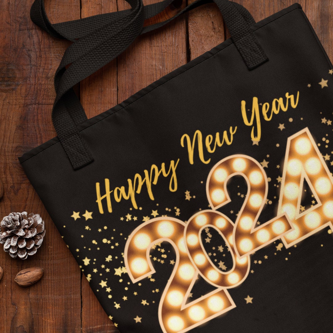Happy New Year 2024 Tote Bag New Years Gift Bag Holiday - Etsy