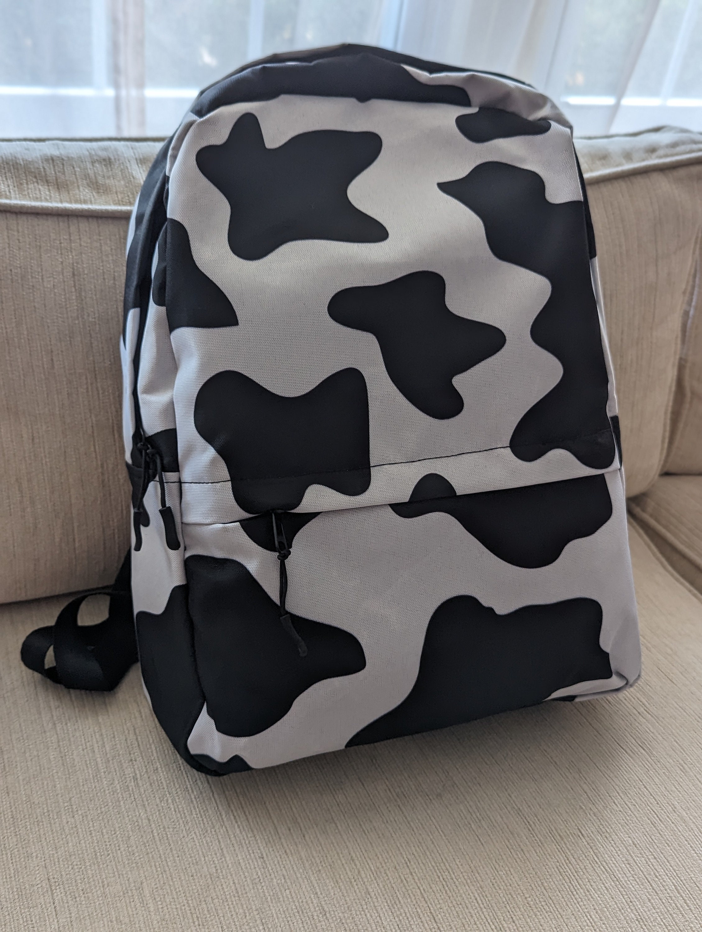 Cow Print Backpack | Cow Print Bookbag | School Bookbag - Etsy