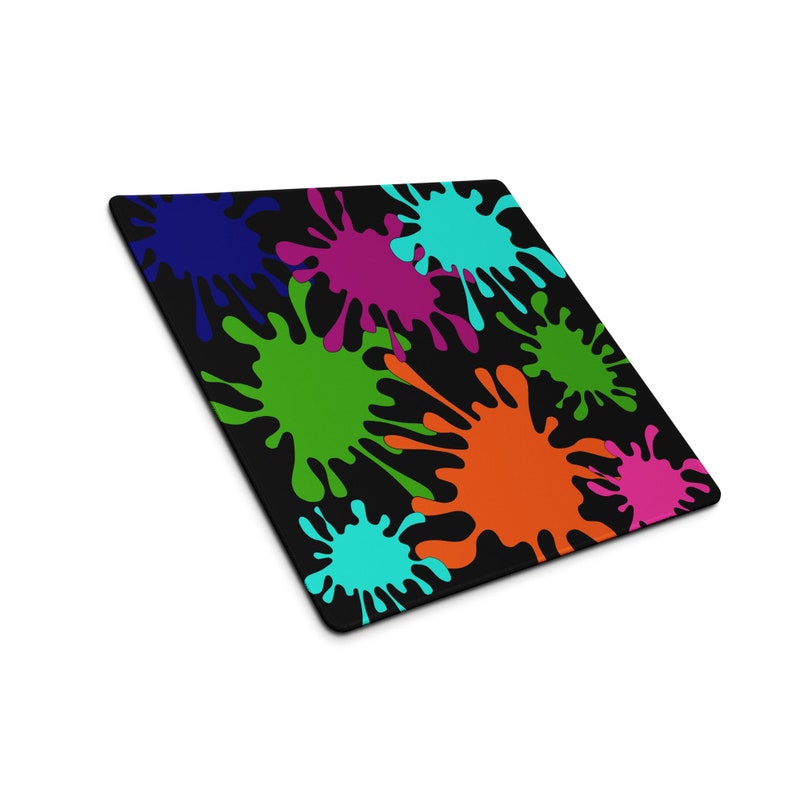 Video Gamer Mouse Pad Computer Desk Mats Paint Splatters Gaming Mouse ...